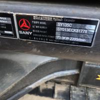 China 69.6kW Used Sany Excavator Sy135C 13500KG Operating Weight Hydraulic for sale