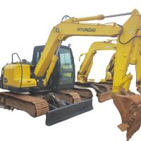 China Korea made 8 ton used mini hyundai R80-7 original crawler moving excavator r80-7 for sale