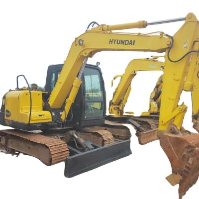 China Korea made 8 ton used mini hyundai R80-7 original crawler moving excavator r80-7 for sale