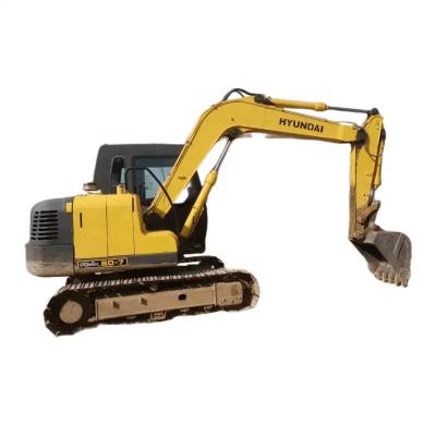 China 8 ton used mini hyundai 80-7 original crawler moving excavator r80-7 for sale for sale