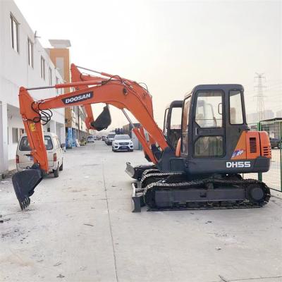China 5 tons of 40.5kw crawler type used excavator produced in 2019 low hours DH55 used excavator for sale