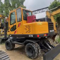 China second-hand excavator Jingong 6T Wheel Excavator Digger JG75S used digger good condition JG75S ORIGINAL DESIGN MINI EXCAVATOR for sale