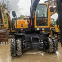 China second-hand excavator Jingong 6T Wheel Excavator Digger JG75S used digger good condition JG75S ORIGINAL DESIGN MINI EXCAVATOR for sale