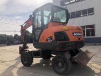 China 6 Tons Used Wheel Excavator Fuel Saving Doosan Korean Excavator DX60W for sale