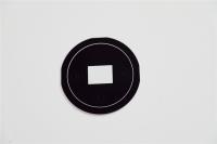 China Round 1.1mm Thickness 4.5inch Tempered Glass Cover Lens with Black Printing Customizable for sale