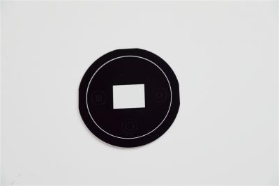 China Round 1.1mm Thickness 4.5inch Tempered Glass Cover Lens with Black Printing Customizable for sale