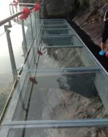 China Anti Slip Triple Laminated 15mm Safety Glass Tempered For Bridge for sale