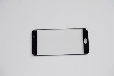 China Black Edge 0.55mm Thickness Tempered Glass Cover Lens 6.2 Inch for Industrial Control for sale