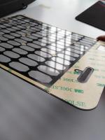 China OCA Laminated 3mm Thick Glass Cover Lens Printed Silver Black Color for sale
