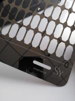 China OCA Laminated 3mm Thick Glass Cover Lens Printed Silver Black Color for sale