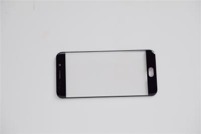 China Corning Soda Lime Phone Cover Glass 0.55mm Black Printed Tempered Lens for sale