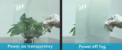 China ITO Electric Blackout Glass Film Electric Privacy Film 82% Transmittance Customizable Width for sale
