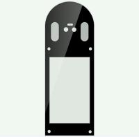 China Custom 2mm Toughened Glass Lens 400mm Length Screen Printing Glass for Touch Panel for sale