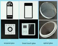 China Custom 2mm Toughened Glass Lens 400mm Length Screen Printing Glass for Touch Panel for sale