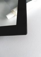 China 4 Inch Black Tempered Glass Cover Lens 0.33mm Thickness for Smart Home and Display for sale