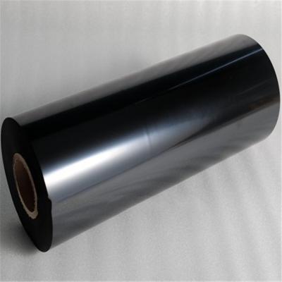 China Black PET Film 0.025mm Thickness Bright Fog Surface High Temperature Resistant Polyester Film 520mm Width for sale