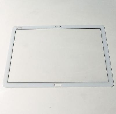 China OEM White Touch Screen Glass Cover Lens Silk Printed Size Customize for sale