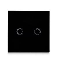 China Wall Light Switch EU/UK Standard Touch Switch White Crystal Glass Panel for sale