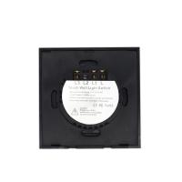 China Wall Light Switch EU/UK Standard Touch Switch White Crystal Glass Panel for sale