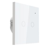 China Smart Wifi Wall Touch Switch 2 Gang Alexa Compatible Light Switches for sale