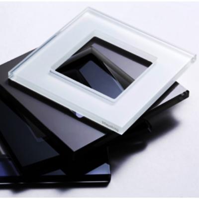 China 86 Glass Switch Drilling Polishing Physical Tempered Glass Panel 4mm for sale