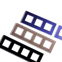 China 86 Glass Switch Drilling Polishing Physical Tempered Glass Panel 4mm for sale