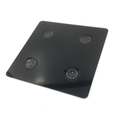 China Custom Toughened Glass Touch Switch Panel Wall Socket 220V 10A Electrical Light Switch for sale