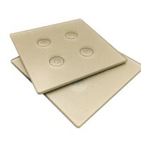 China Custom Toughened Glass Touch Switch Panel Wall Socket 220V 10A Electrical Light Switch for sale