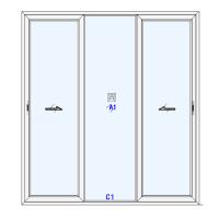China Aluminum Residential Sliding Glass Door 0.8-1.5mm Thickness Custom Colors 100x100cm for sale