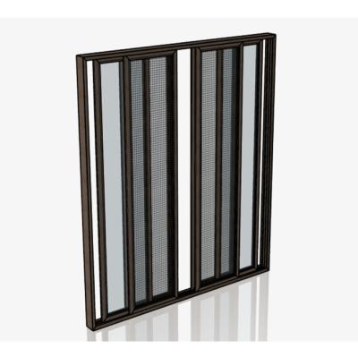 China Aluminum Residential Sliding Glass Door 0.8-1.5mm Thickness Custom Colors 100x100cm for sale