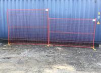 China 1.8m Height Yellow Powder Coated Temporary Wire Mesh Fence - 6×9'6L Size with 2×4 Inch Mesh for sale