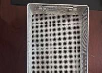 China 316 Stainless Steel Perforated Autoclave Basket 45x28x7cm for Medical Sterilization with 0.8-10mm Hole Size for sale