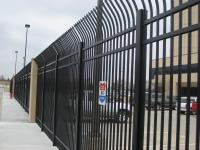 China Powder Coated Welded Curved Metal Fence Panel Heavy Gauge Heat Treated for sale