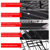 China Black Metal Outdoor Large Folding Dog Cage Removable for sale