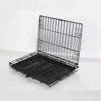 China 30 Inch Large Steel Dogs Cages Outdoor Kennels Stackable Heavy Duty Pet Crates House High Quality Folding Double Door Pu for sale
