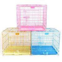 China 42 Inch Stainless Steel Collapsible Dog Cage - 107x68.5x77cm Foldable Metal Pet Enclosure for Large Medium Small Animals for sale