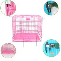 China 42 Inch Stainless Steel Collapsible Dog Cage - 107x68.5x77cm Foldable Metal Pet Enclosure for Large Medium Small Animals for sale