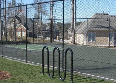 China Galvanized Hole Cyclone 60x60 50ft Pvc Coated Chain Link Fencing High 1.8m for sale
