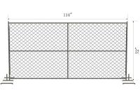 China Wire Mesh Infilled Construction Site Temporary Steel Fence Hot Dip Galvanized for sale