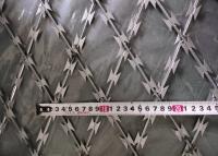 China 200gsm Hot Dipped Galvanized 75mmx150mm Openning Welded Razor Barbed Wire Mesh for sale