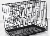 China Heavy Duty Folding 30 Inch Large Steel Dog Cages Outdoor Stackable for sale