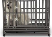 China Horizontal Sliding Folding Dog Crate Stainless Steel for sale