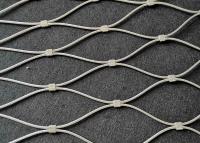 China Ss304 Square Hole Stainless Steel Wire Rope Mesh Used In Zoo Fence Abrasion Proof for sale