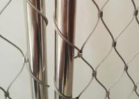 China Ss304 Square Hole Stainless Steel Wire Rope Mesh Used In Zoo Fence Abrasion Proof for sale