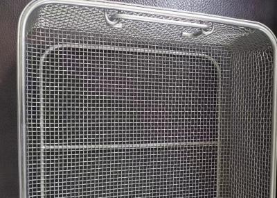 China 304 Stainless Steel Wire Mesh Basket 300x197x70mm with 17.3mm OD Pipe and 15mm Plywood Pallet - Stackable Storage Solution for sale