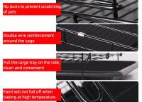 China Manufacturer Wholesale removable Black Metal Pet Dog Crate Durable Outdoor Large Folding Dog Cage for sale for sale