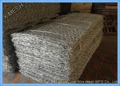 China Selvedge Wire Hexagonal Galvanized Gabion Basket 4.0mm Dia for sale