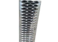 China Perforated Metal Mesh HDG Steel Grating Stair Tread With Securing Brackets for sale