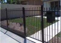 China Best Price Powder Coated Square Post Wrought Iron Aluminum Fence for sale