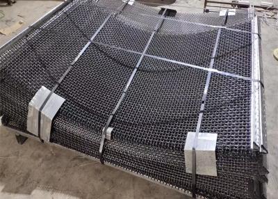 China Mine Sieving Sand Hooked Vibrating Wire Mesh Screen Crimp Stainless Steel for sale